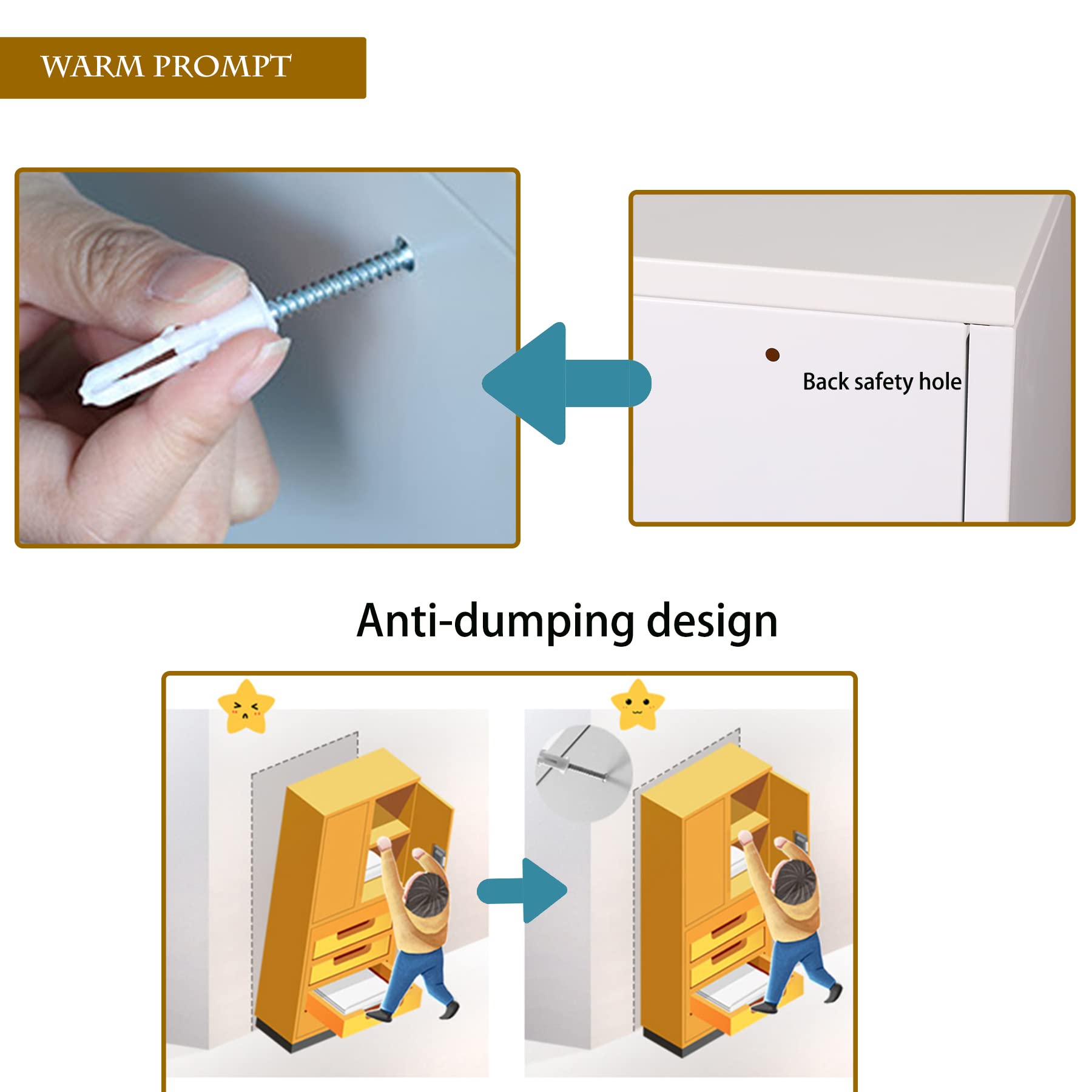 MIOCASA Metal Locker with 6 Doors Storage Cabinet Home and School ...