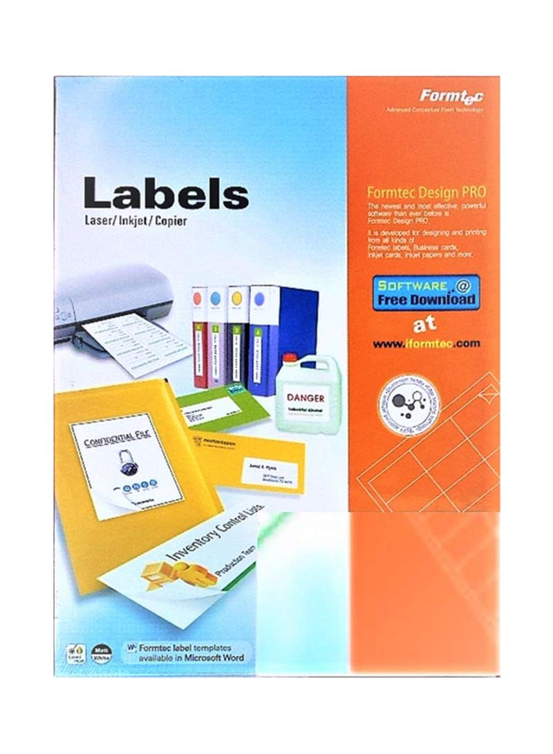 Formtec Labels 105x57mm 10 Labels Per Sheet FT-GS-1010: Buy Online at ...