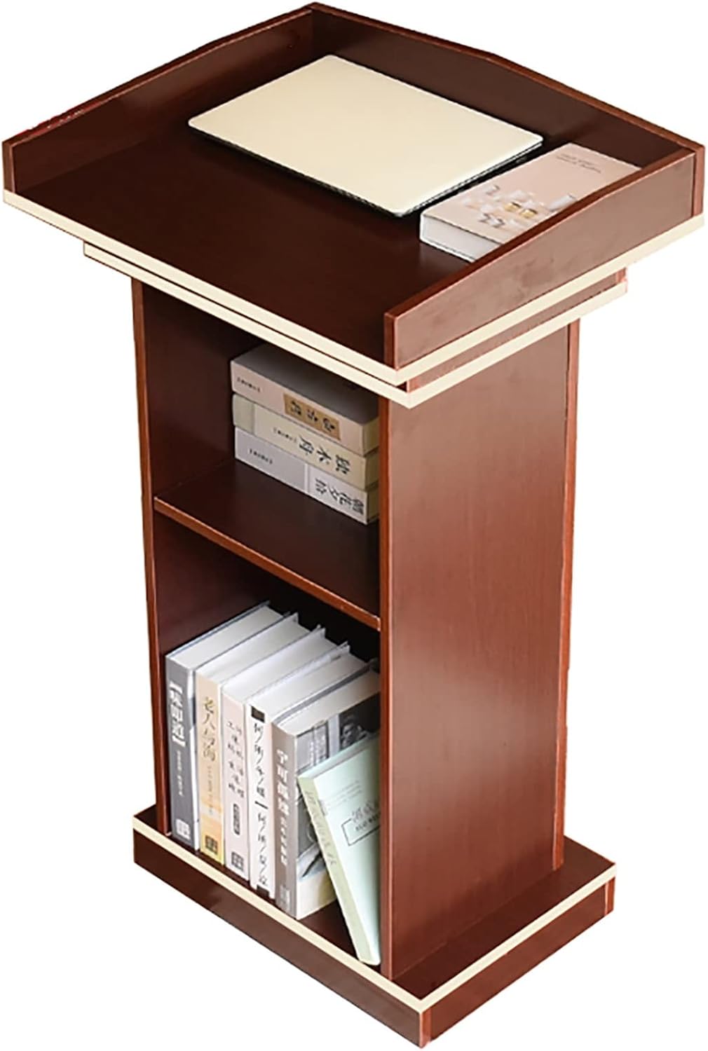 Amazon.com: CMYUN Floor Standing Solid Wood Pulpit Podiums, Compact ...