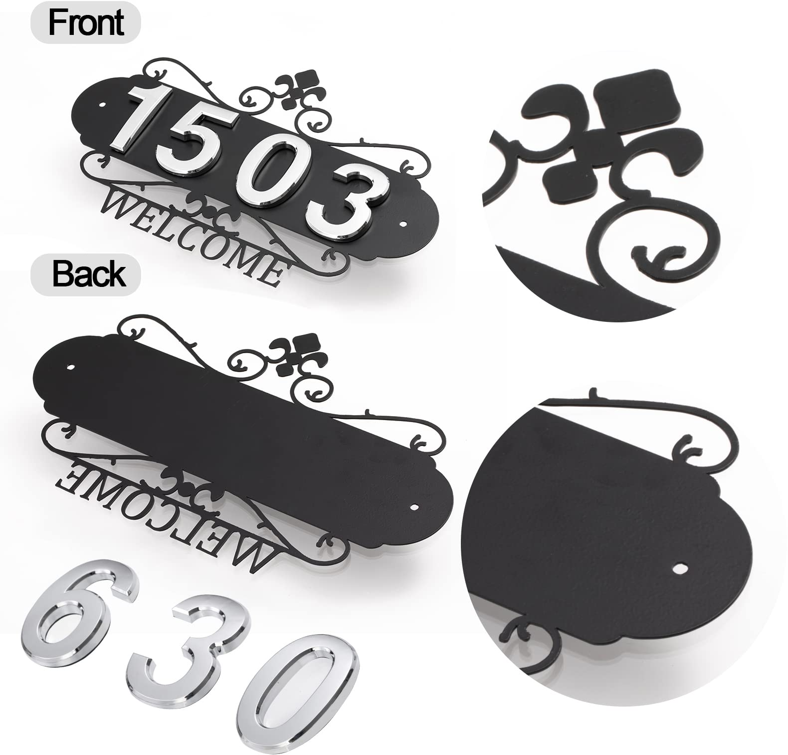 Snapklik.com : House Numbers For Outside,Metal House Address Plaques ...