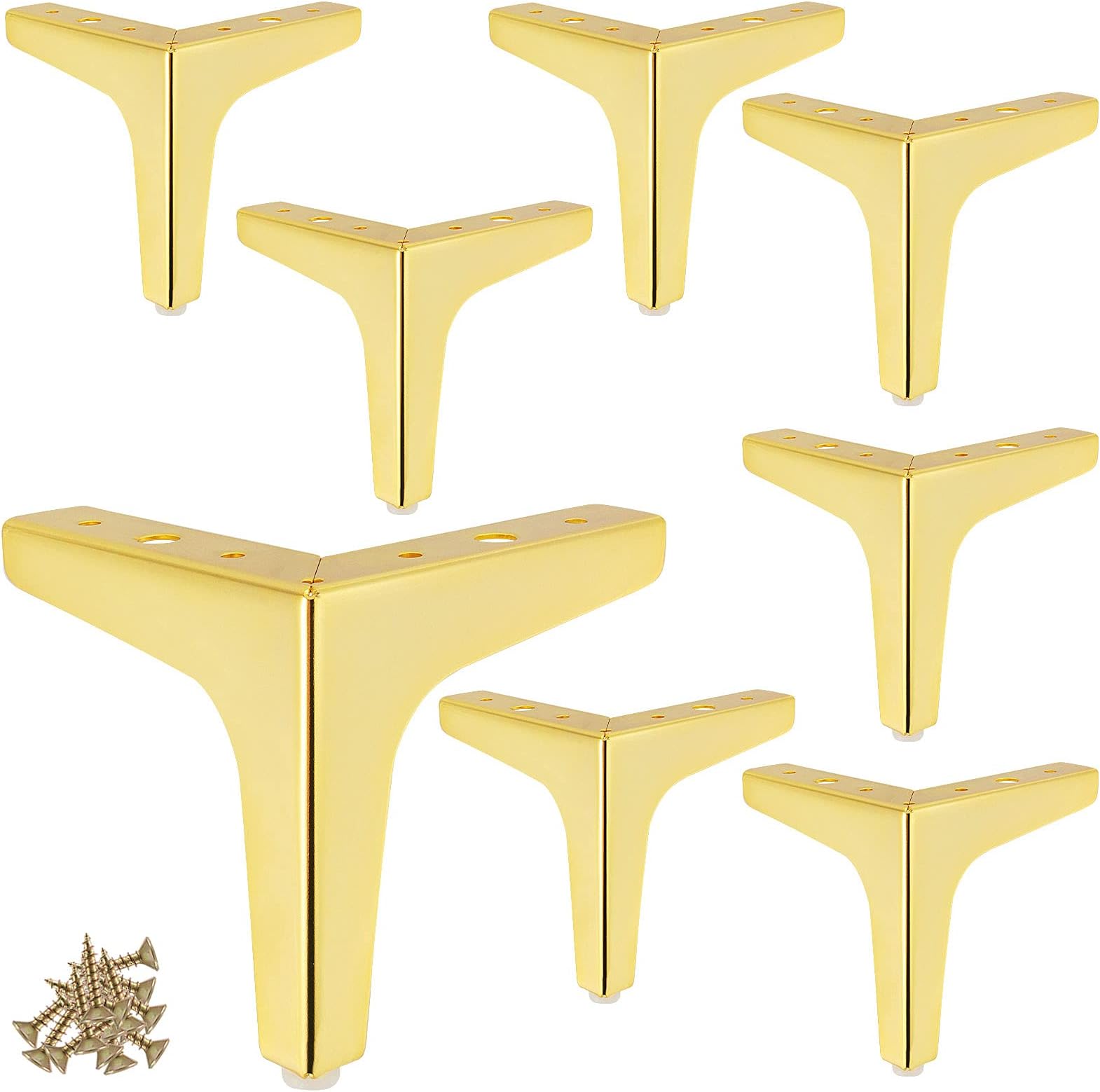 Amazon.com: Mornajina 4PCS 7 Inch Gold Metal Furniture Legs Feets ...