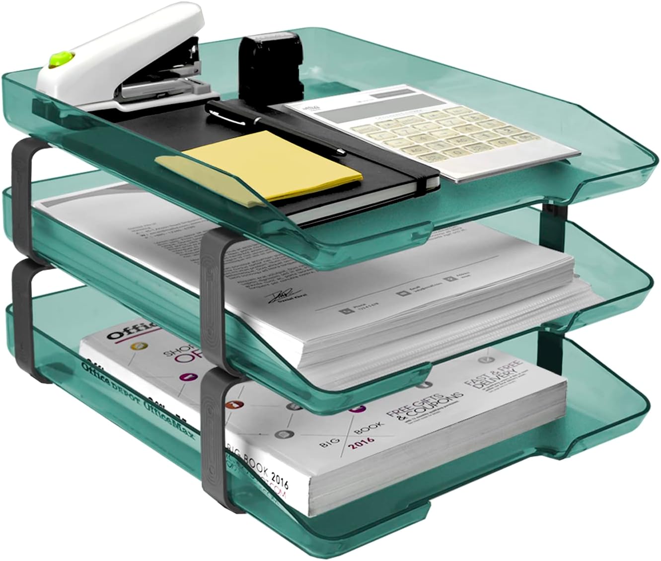 Amazon.com: Acrimet Facility 3 Tier Letter Tray, Front Load, Letter ...