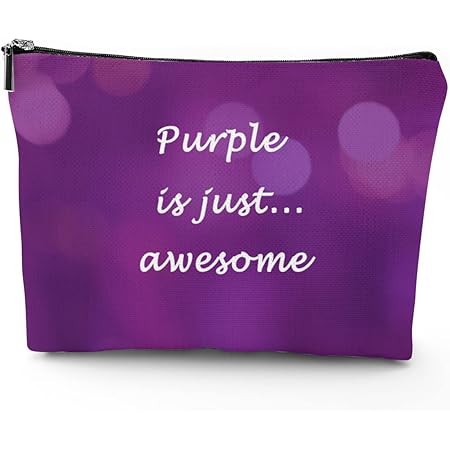 Amazon.com : Hillban 6 Pcs Purple Makeup Bag Purple Lover Gift Purple ...