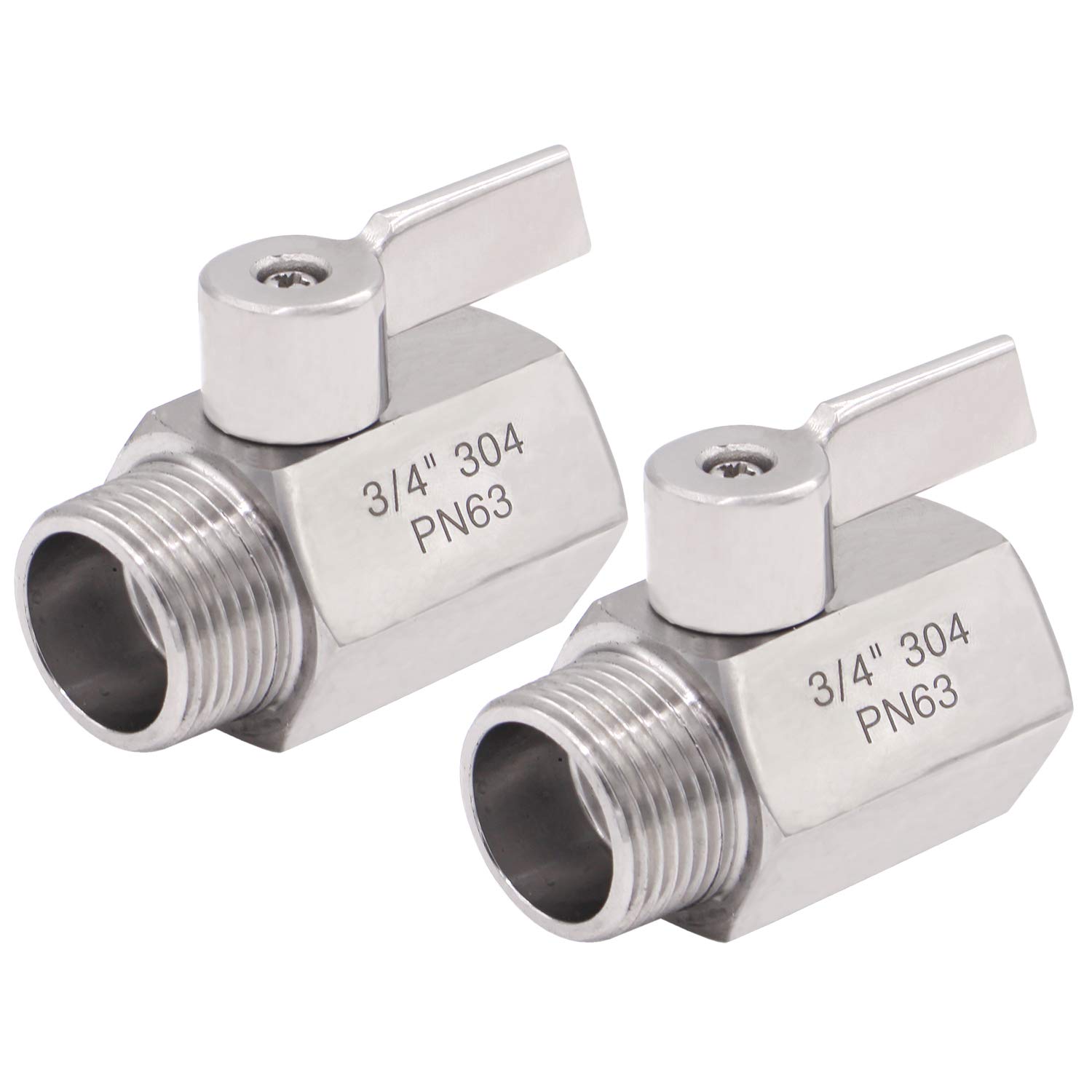 Buy DERNORD NPT Ball Valve 3/4" NPT Famale x Male Thread with Stainless ...