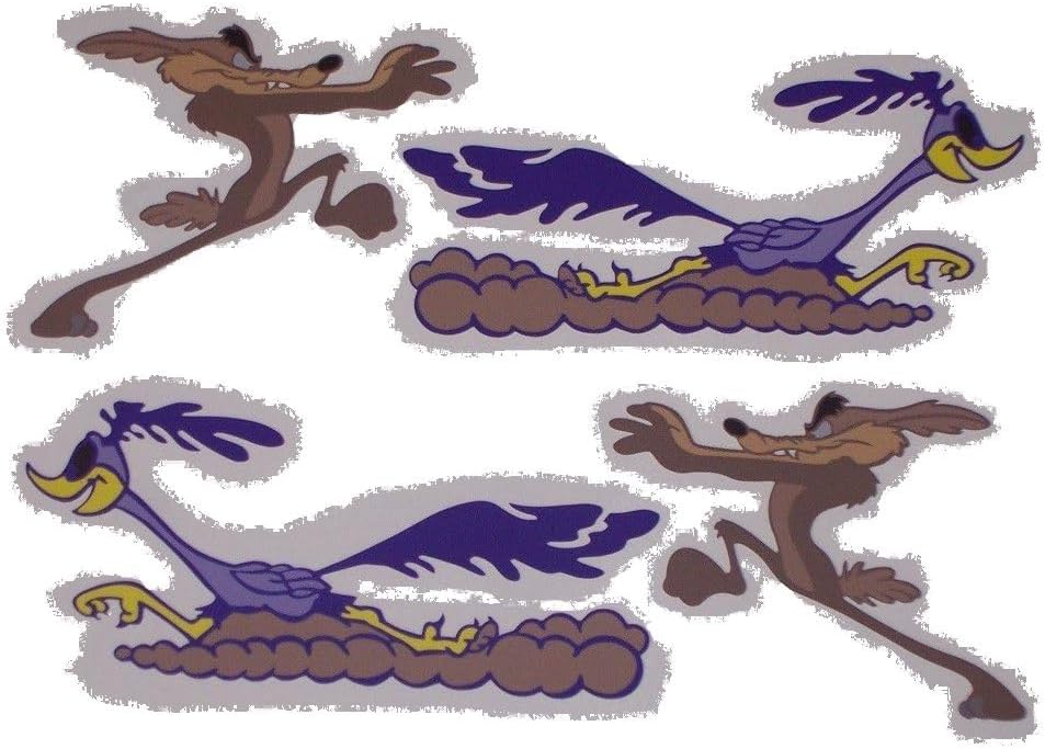 Amazon.com - Pair Coyote Chasing Road Runner Decals Stickers 3 Sizes to ...