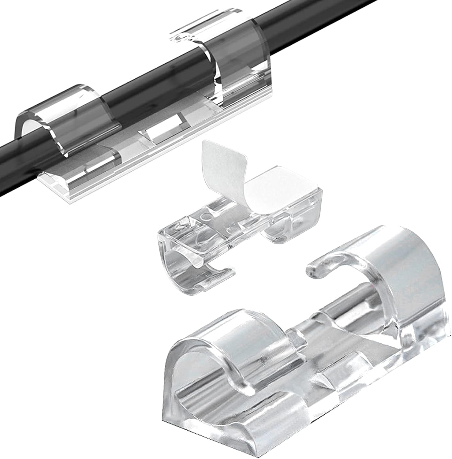 Amazon.com: 60 PCs Coax Cable Wire Organizer Clip - Cable Clips with ...