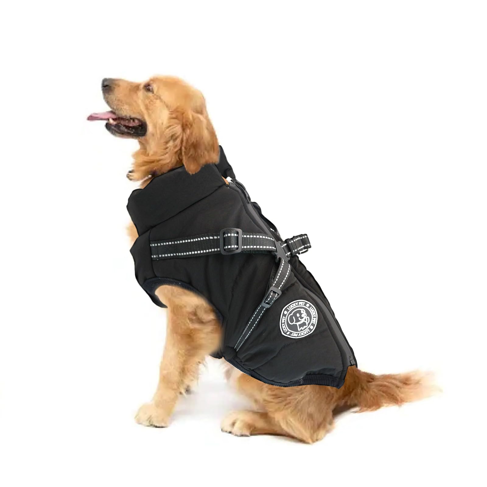 snugget Waterproof Dog Coat with Harness Built in,warm Winter Dog Coat ...