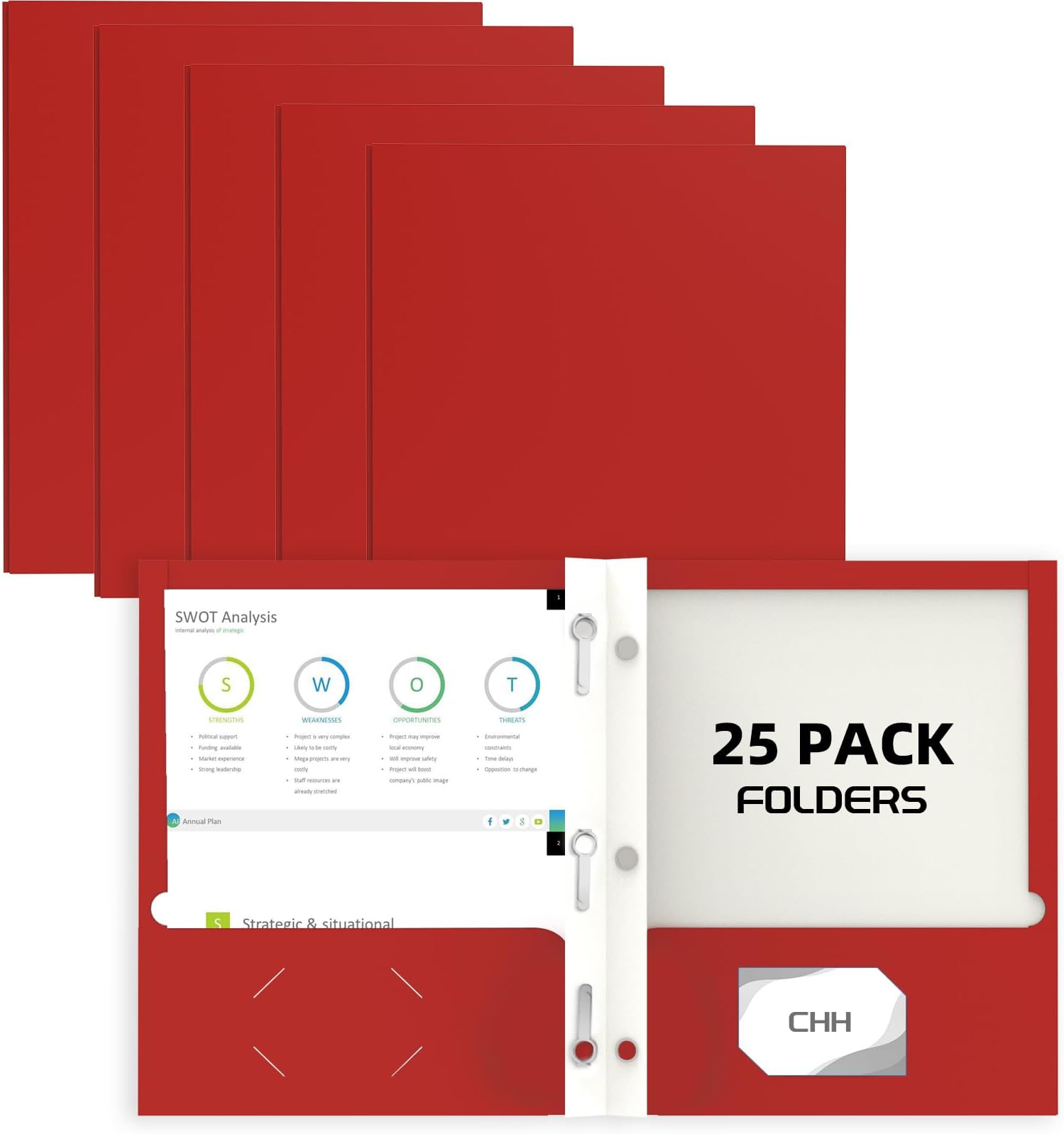 Amazon.com : 50 Pack of Bulk Colorful Paper Folders with Pockets ...