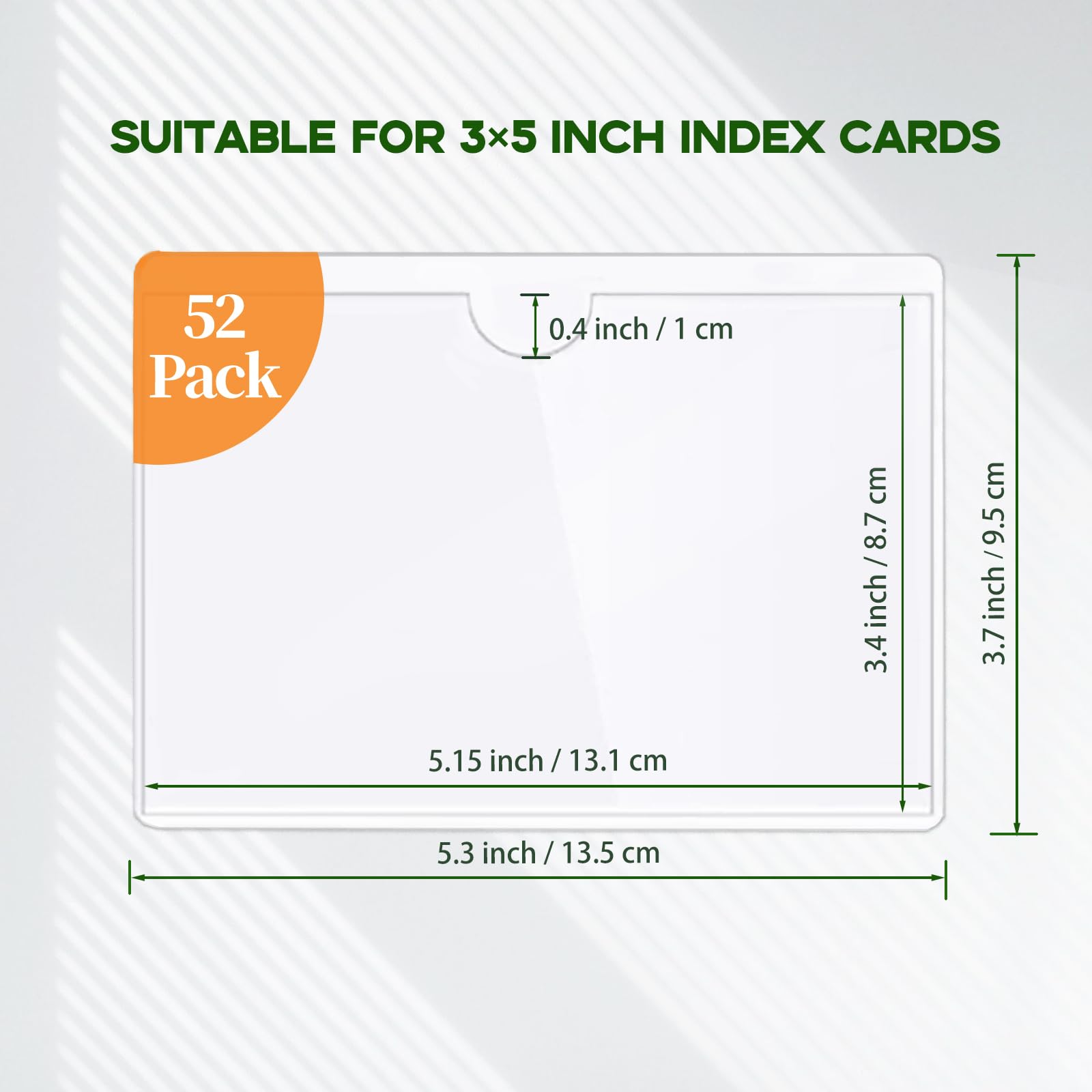 Snapklik.com : Self Adhesive 3"x 5" Index Card Pockets