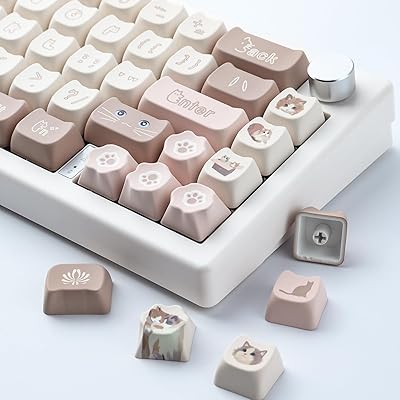 Mac Keycaps Hyekit PBT Keycaps 138 Keys - Soy Milk Themed Dye ...