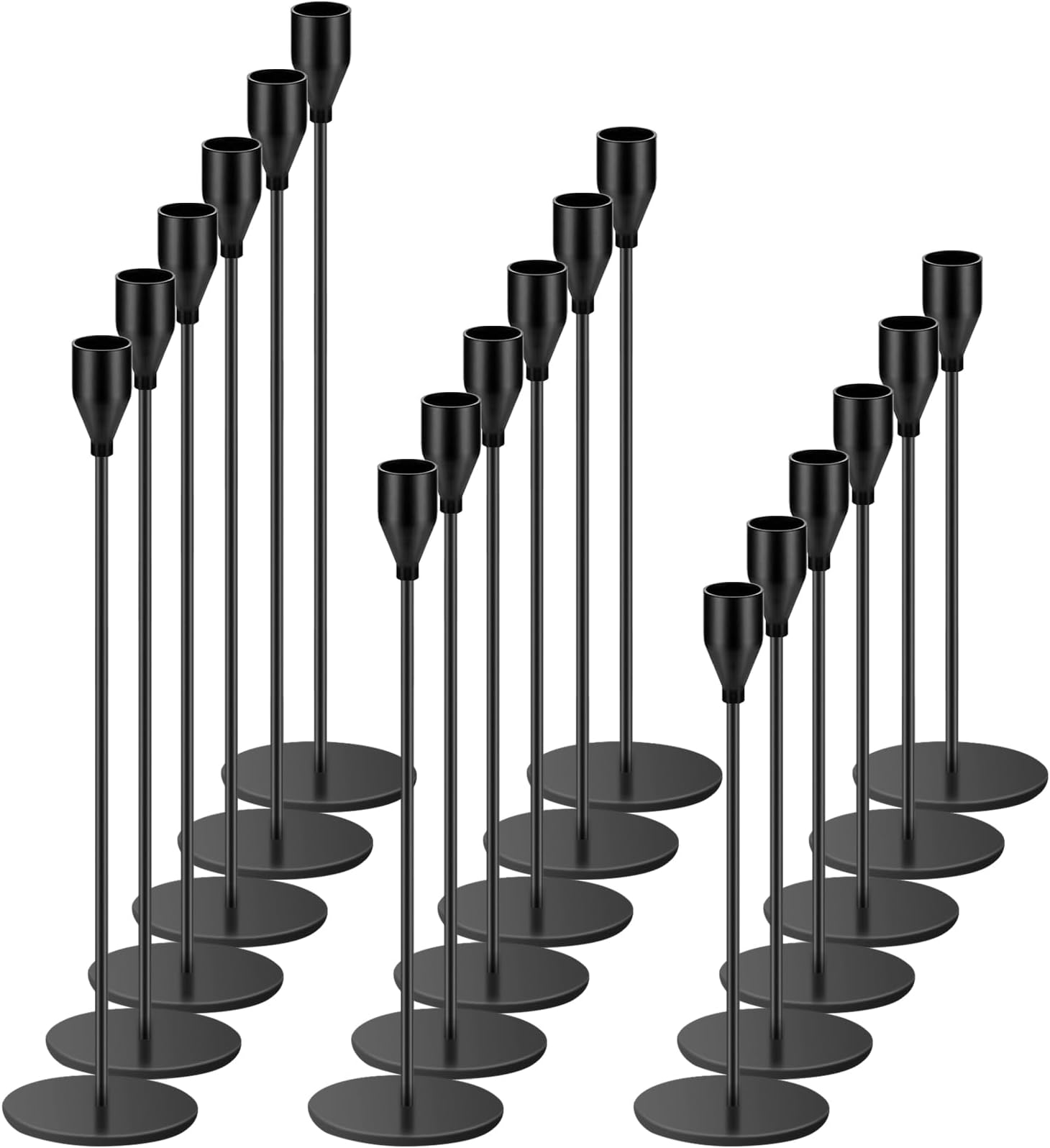 Amazon.com: Pink Gold Candle Holders Set of 24 - Candlestick Holders ...