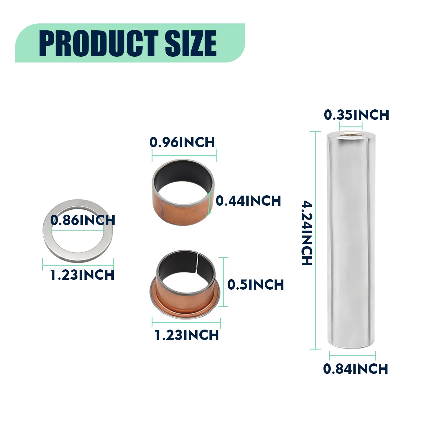 Snapklik.com : EZGO TXT/RXV Golf Cart Bushing Spindle King Pin Tube