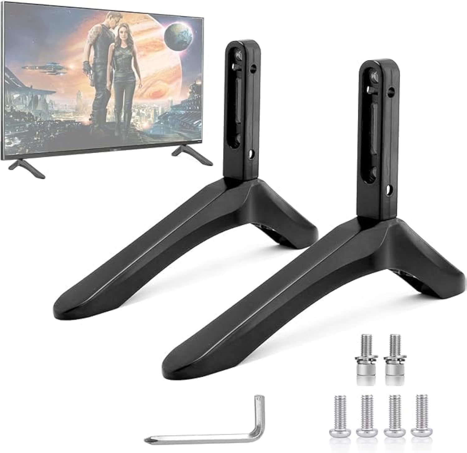 Amazon.com: Universal TV Stand Legs, Table Top TV Stand Base ...