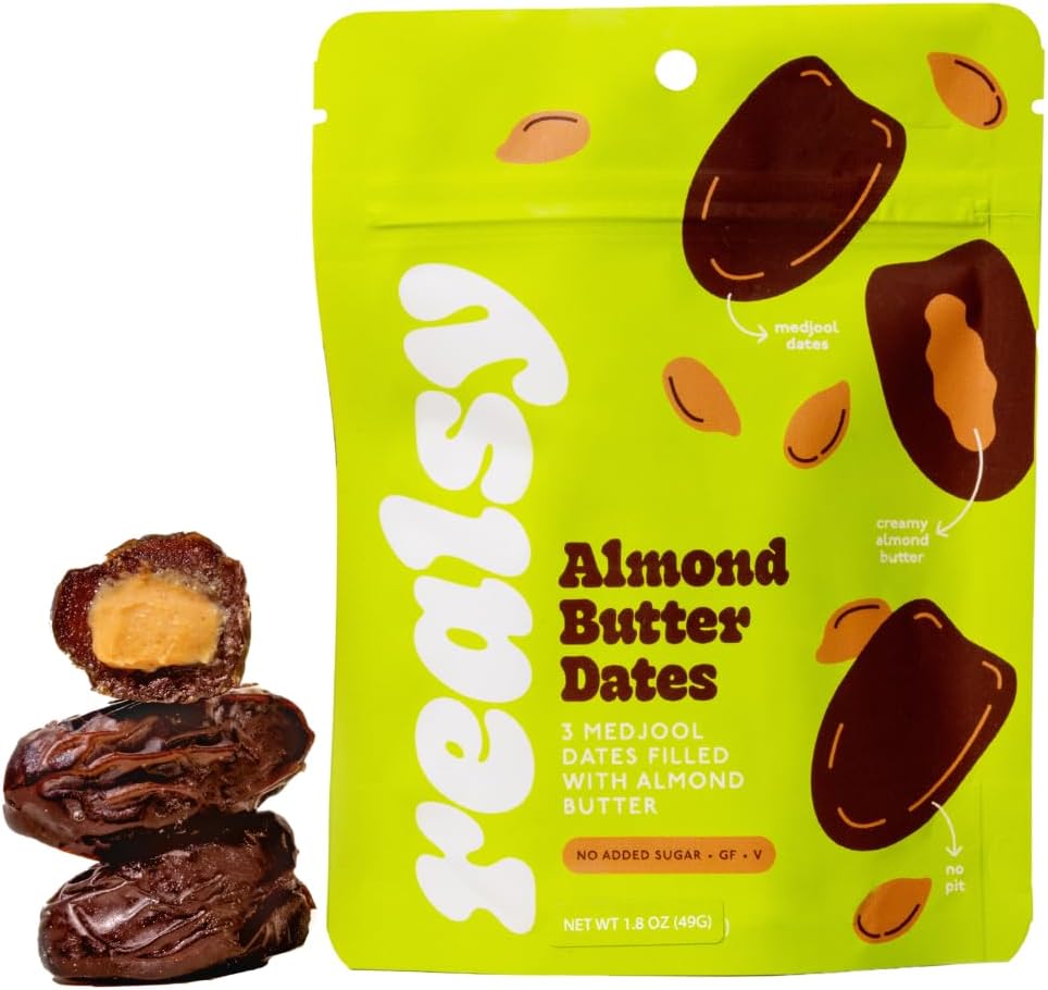 Amazon.com: Realsy Almond Butter Filled Medjool Dates, Organic Dates ...