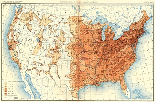 USA: Population distribution: 1900, 1900 map : Amazon.ca: Toys & Games