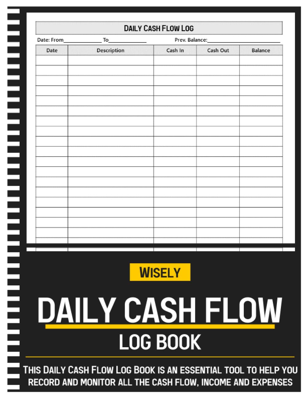 Amazon.com: Daily Cash Flow Log Book: Petty Cash Log Book, Daily Cash ...