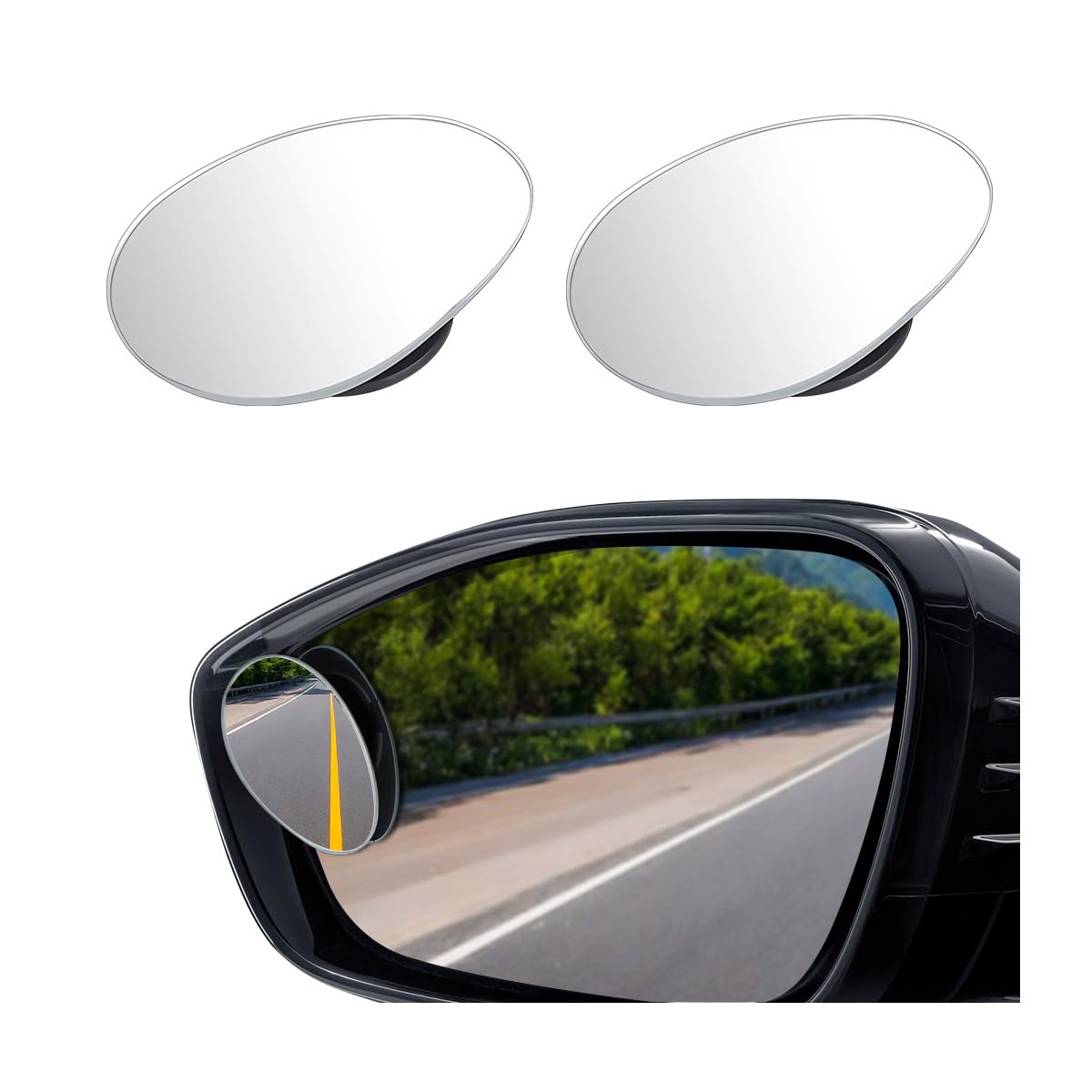 Amazon.com: Mandark Car Blind Spot Mirror, Oval Wide Angle Frameless HD ...
