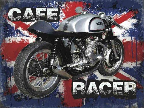 The Original Cafe Racer Metal Wall Sign : Amazon.co.uk: Home & Kitchen