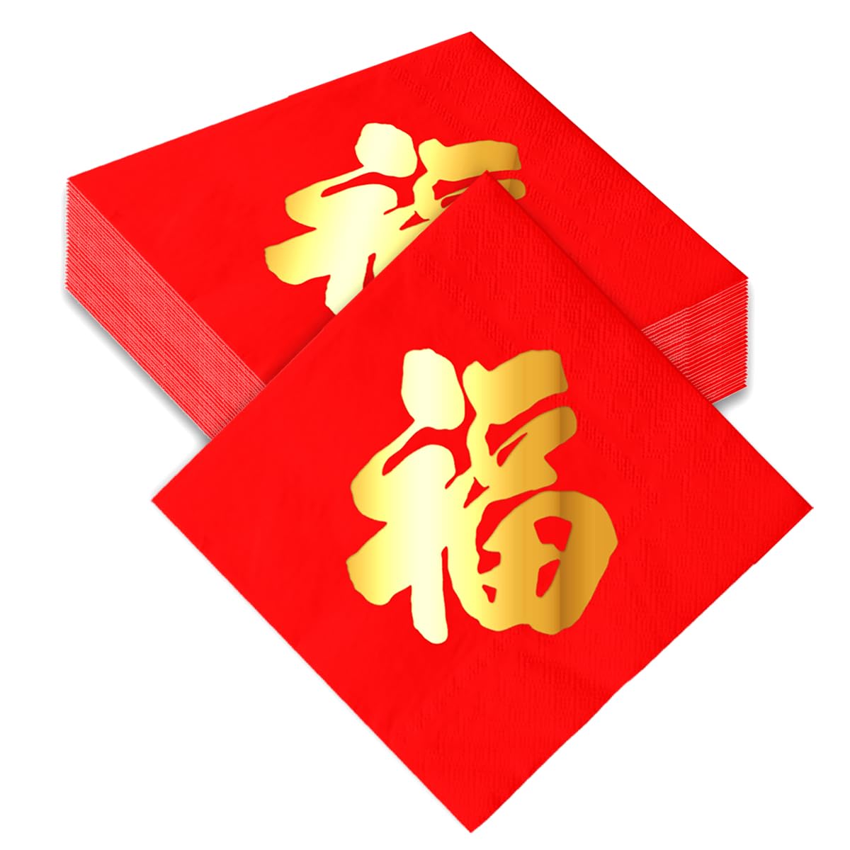 Amazon.com: Chinese New Year Decorations-Chinese Fu Character Gold Foil ...