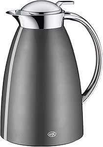 Alfi Gusto Tea Flask Space Grey 0.65L Chrome. Glass Insulation. Hot 12 ...