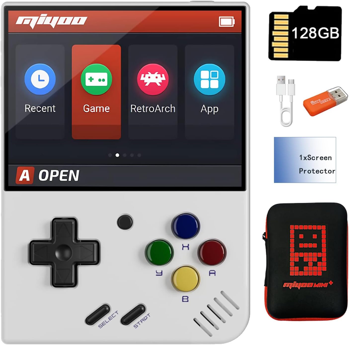 Amazon.com: Miyoo Mini Plus Handheld Game Console 3.5 inch Screen ...