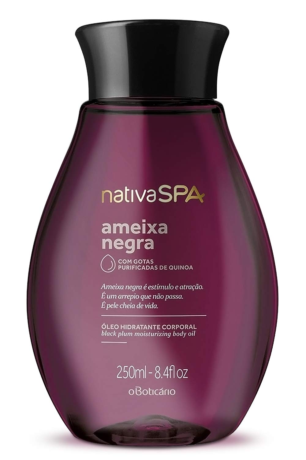 Amazon.com : Nativa SPA by O Boticário, Black Plum Body Oil, Enriched ...