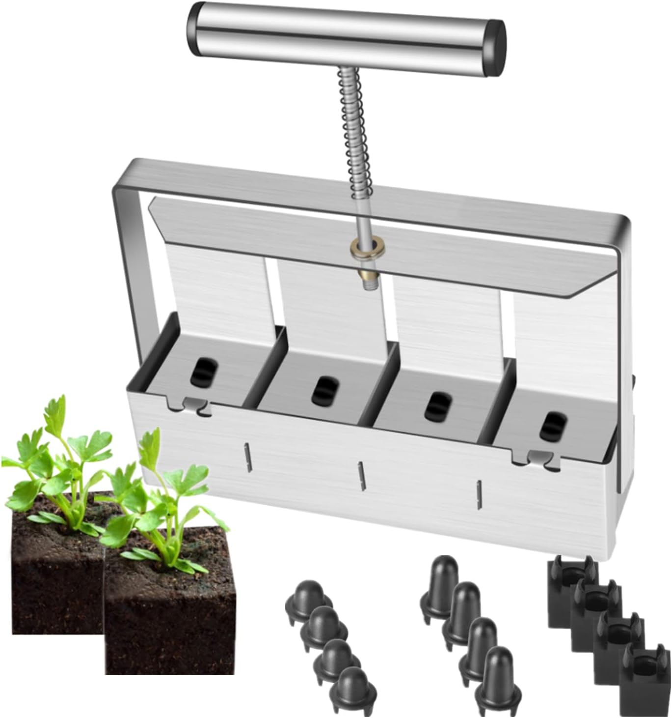 Amazon.com : Manual Soil Block Maker Micro Soil Blocker Set 2 inch Soil ...