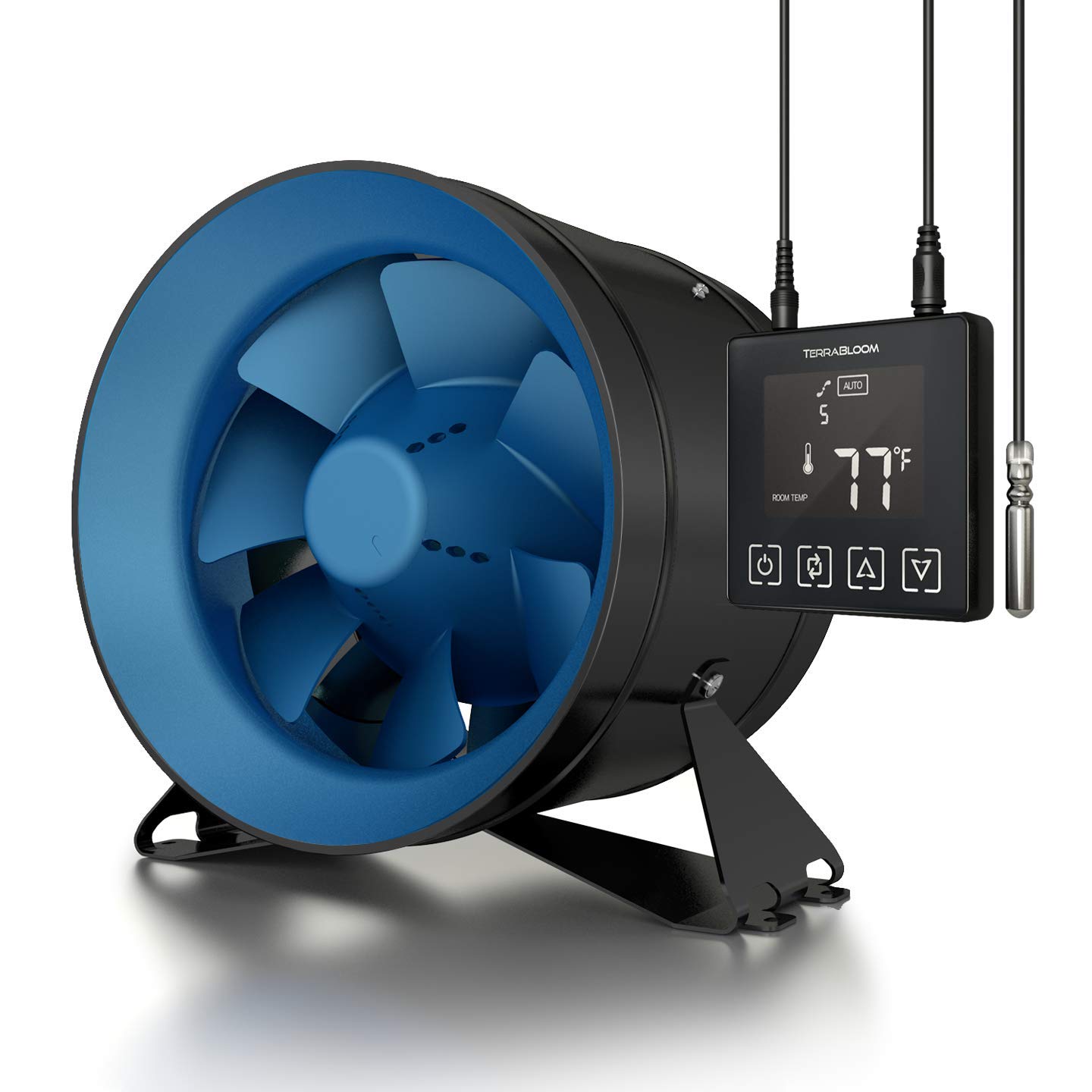 TerraBloom Quiet 10" EC Duct Fan With Smart Temperature Thermostat ...