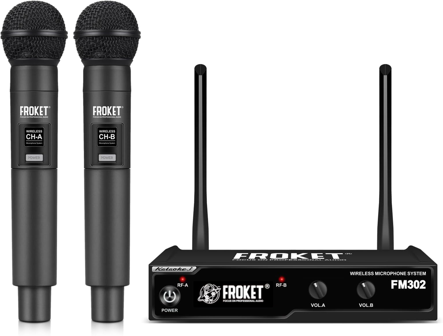 Amazon.com: Wireless Microphone Systems, Dual UHF Handheld Dynamic Mic ...