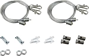 Lighting Suspension Cable Kit, 5 Feet, for Panel Light, Troffer, Linear ...