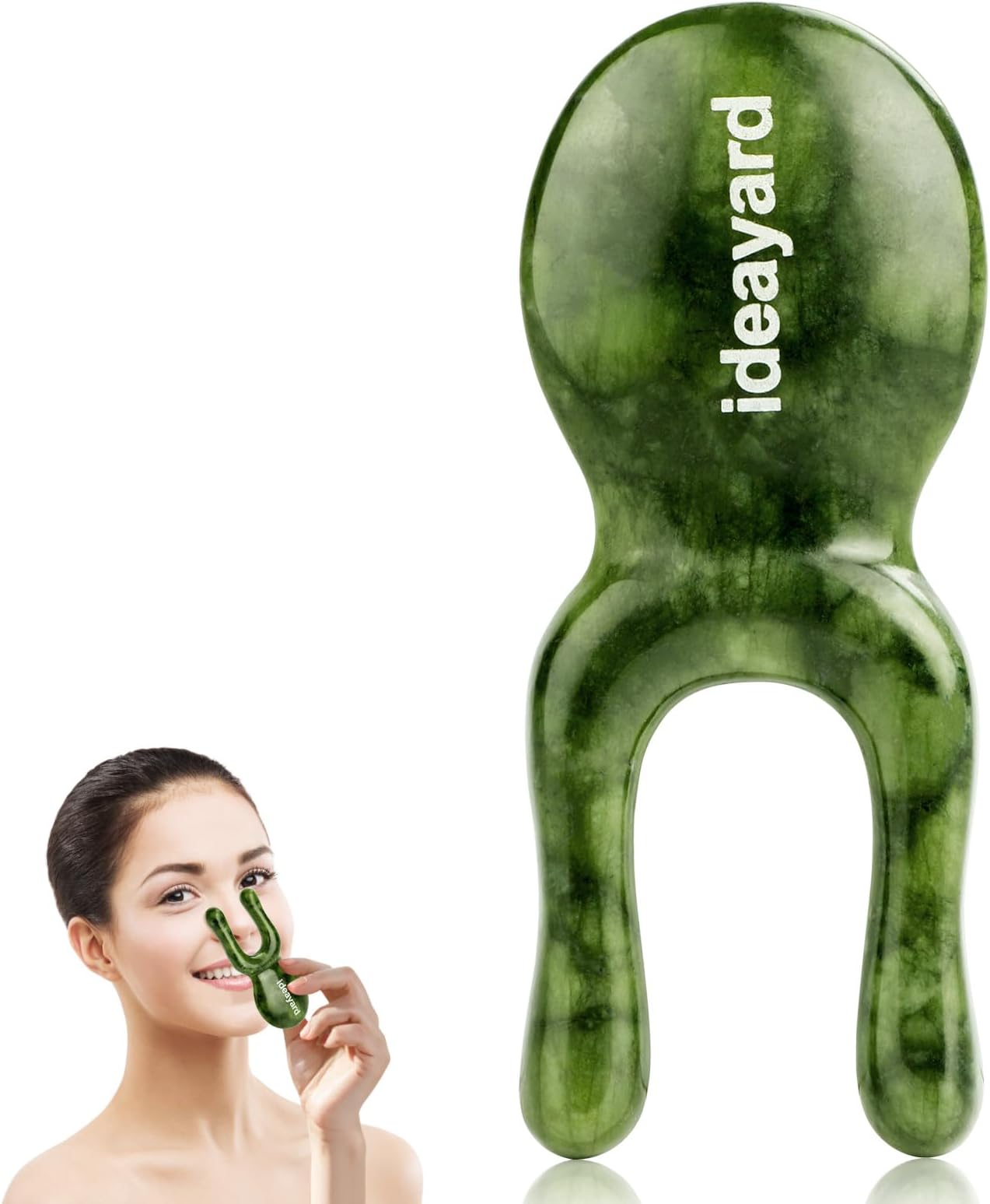 Amazon.com: Jade Gua Sha Facial Tools, Jade Massage Tools for Face Nose ...