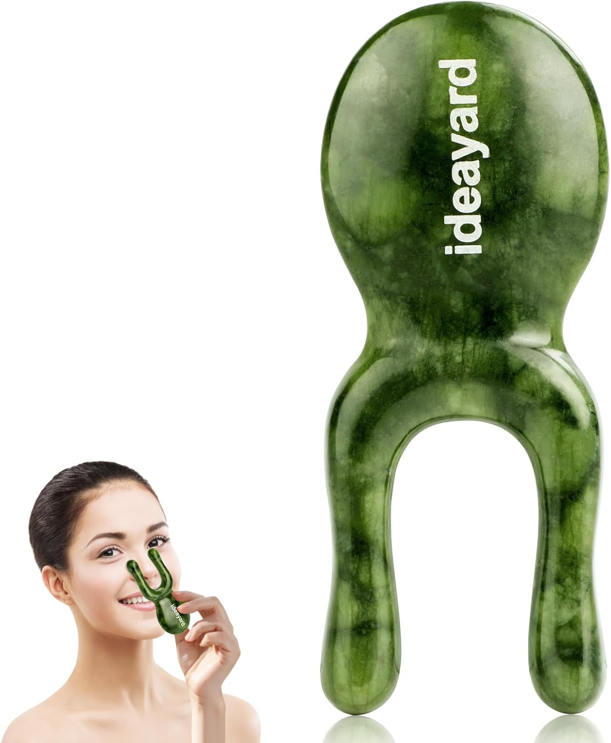 Amazon.com: Jade Gua Sha Facial Tools, Jade Massage Tools for Face Nose ...