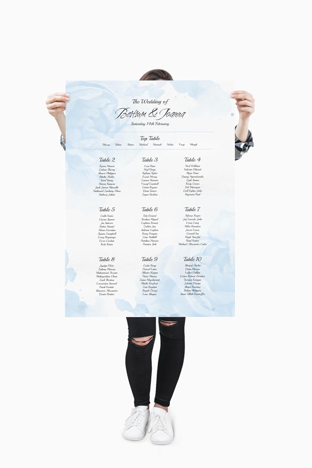 Wedding Table Plan Chart + Wedding Welcome Poster. Extra Large A1 ...