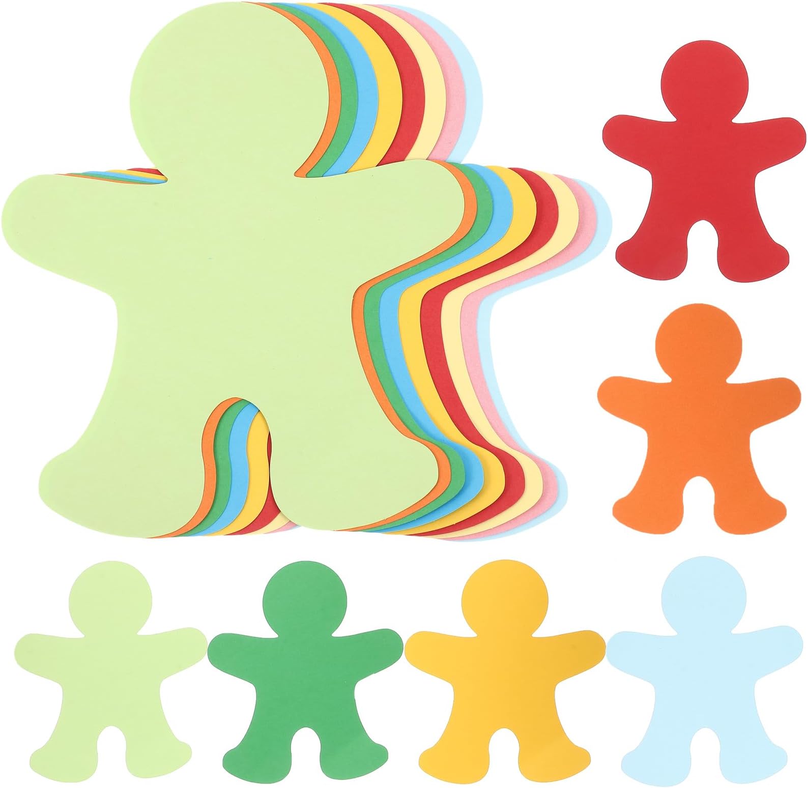 72 Pcs Hand Cutouts, Colored Paper Die Cuts, Blank Handprint Cutouts ...