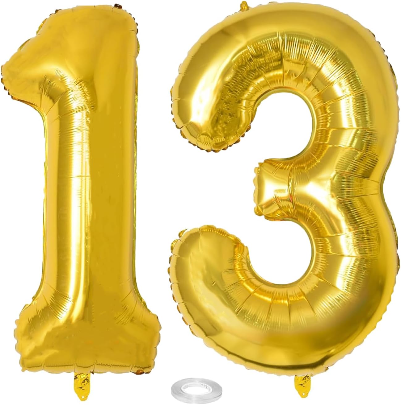 Amazon.com: Eokeanon 40 Inch Gold Large 13 Balloon Numbers Big Number ...