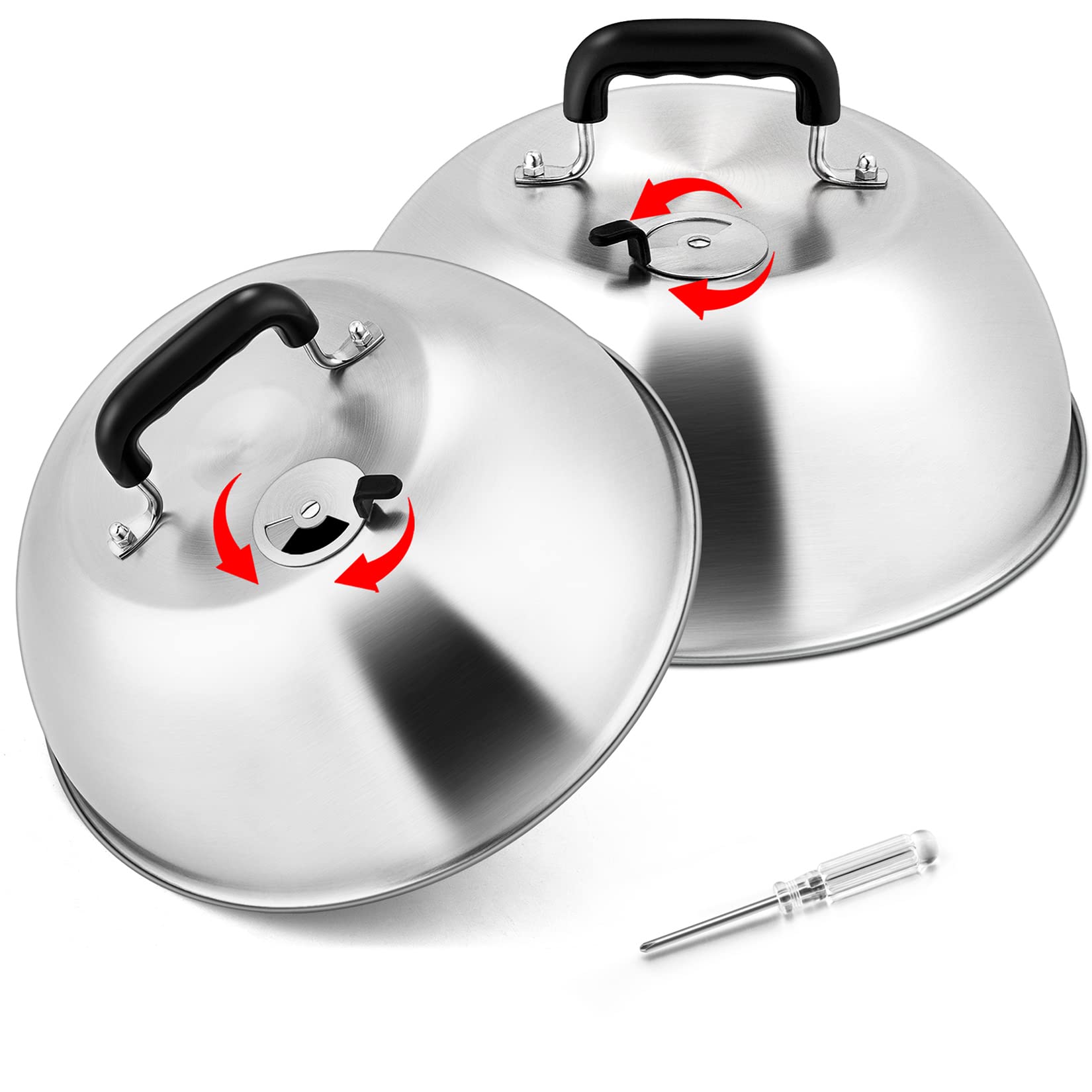 Amazon.com: Joyfair Cheese Melting Dome Set with Steaming Vent (2 Pcs ...