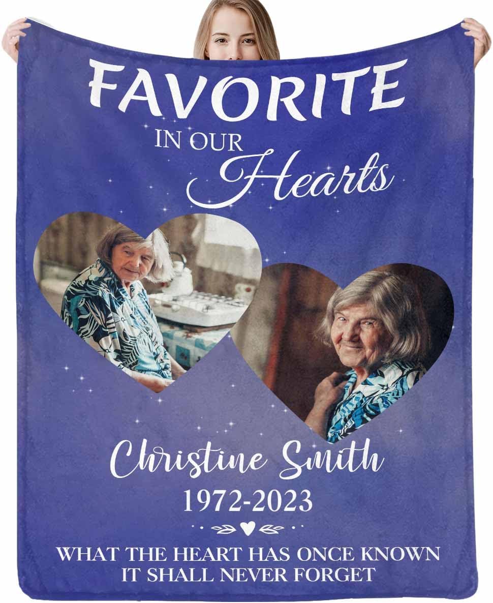 Amazon.com: Artsadd Personalized Memorial Blanket for Loved Ones Lost ...