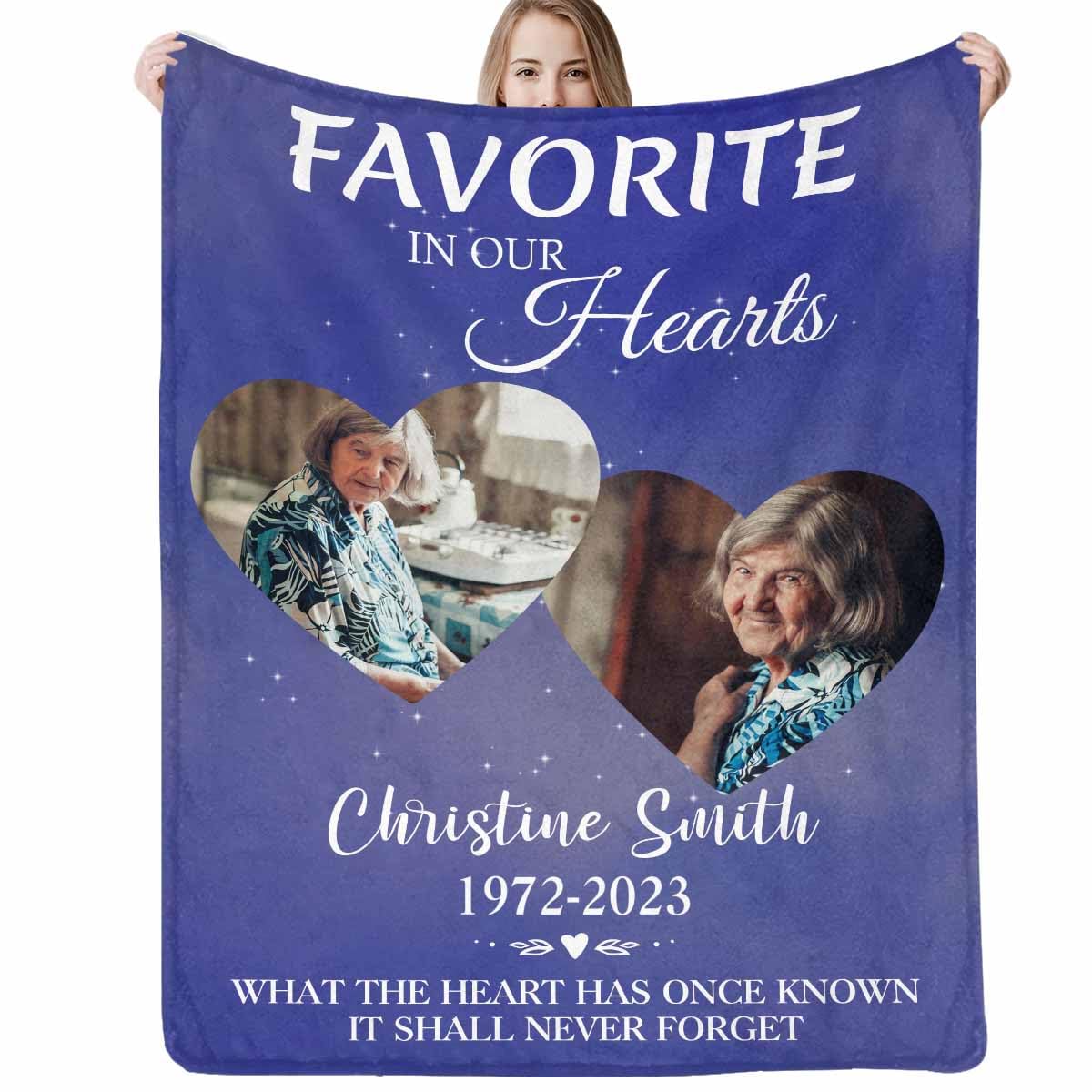 Amazon.com: Personalized Memorial Blanket, Custom Memory Blanket for ...