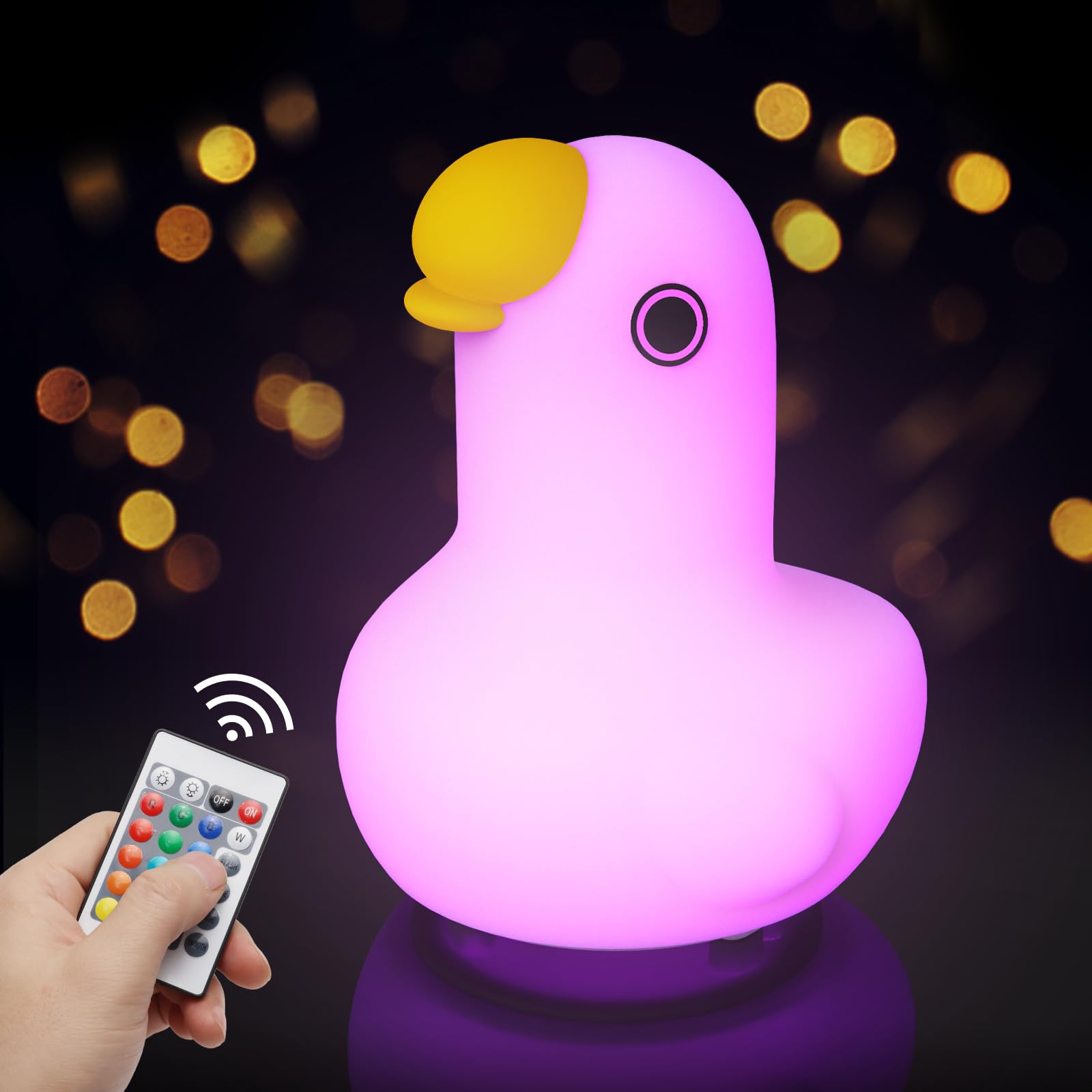 Mamtopia Cute Night Light for Kids Silicone Animal Goose Night Lamp ...
