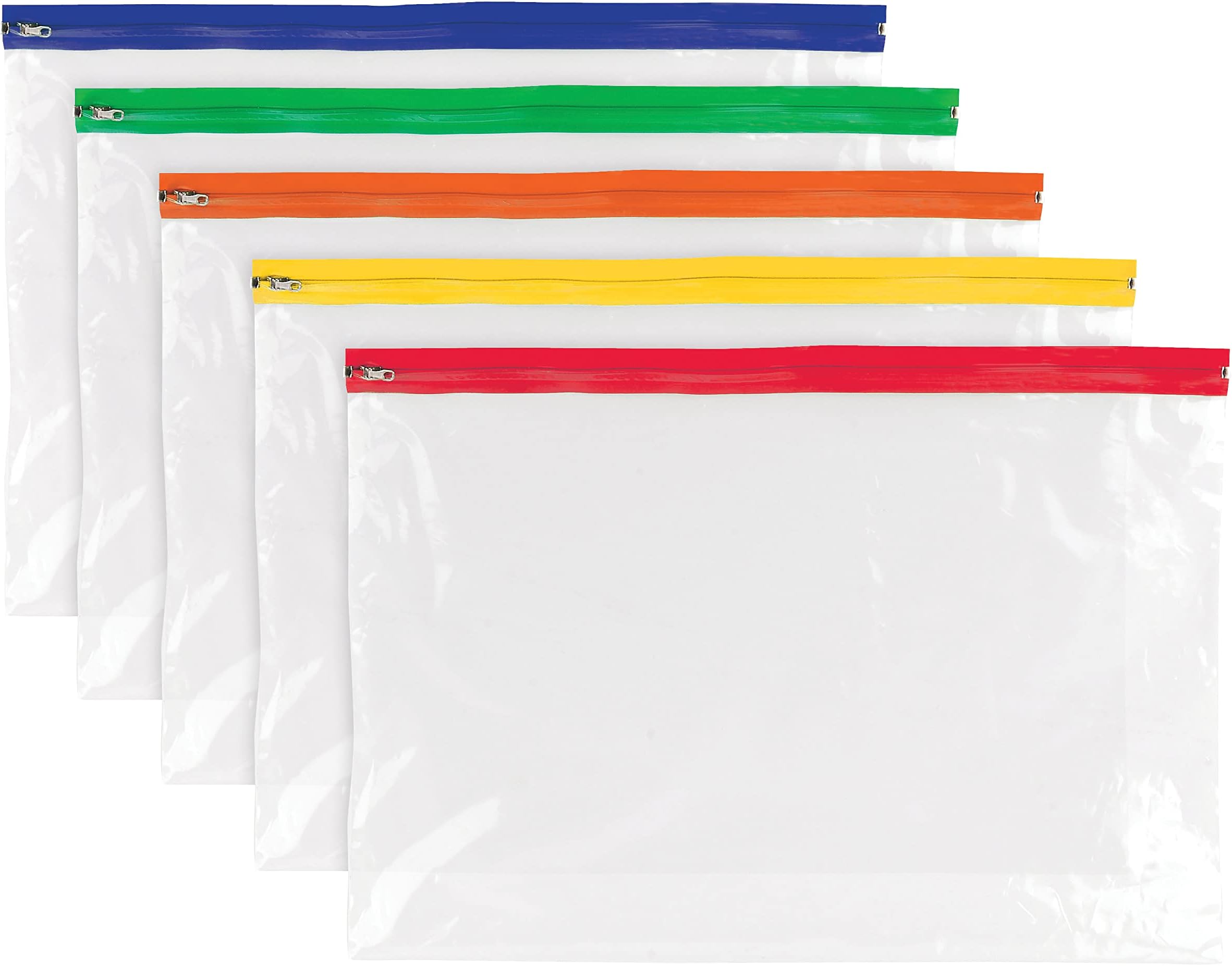 Tiger A4+ Polythene Clear Zippy Bags Strong Storage Document Files ...