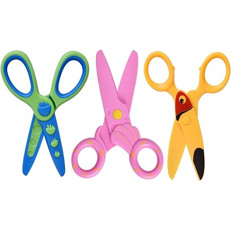 Vicloon Kinderschere, 3 Stück Kinder Bastelscheren Set, Papierschere ...