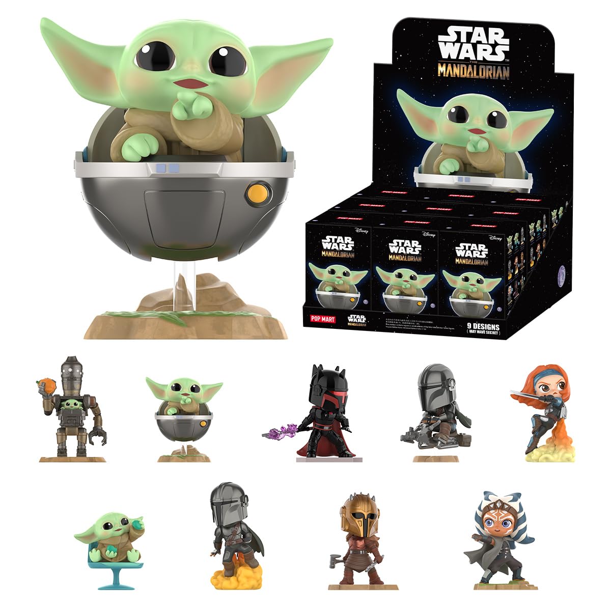 POP MART Star Wars Mandalorian Series Figures Whole Set Figure Premium ...
