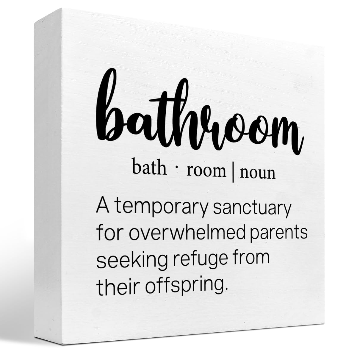 Amazon.com: z-crange Bathroom Definition Meaning Funny Bathroom Wood ...