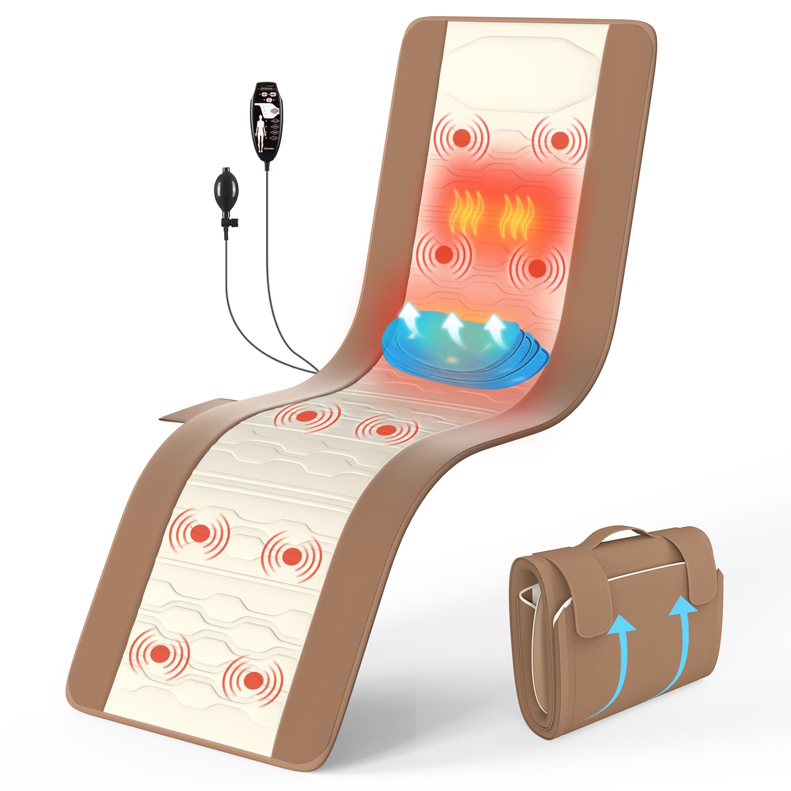 Amazon.com: Full Body Massage Mat with Heat, Back Massager for Pain ...