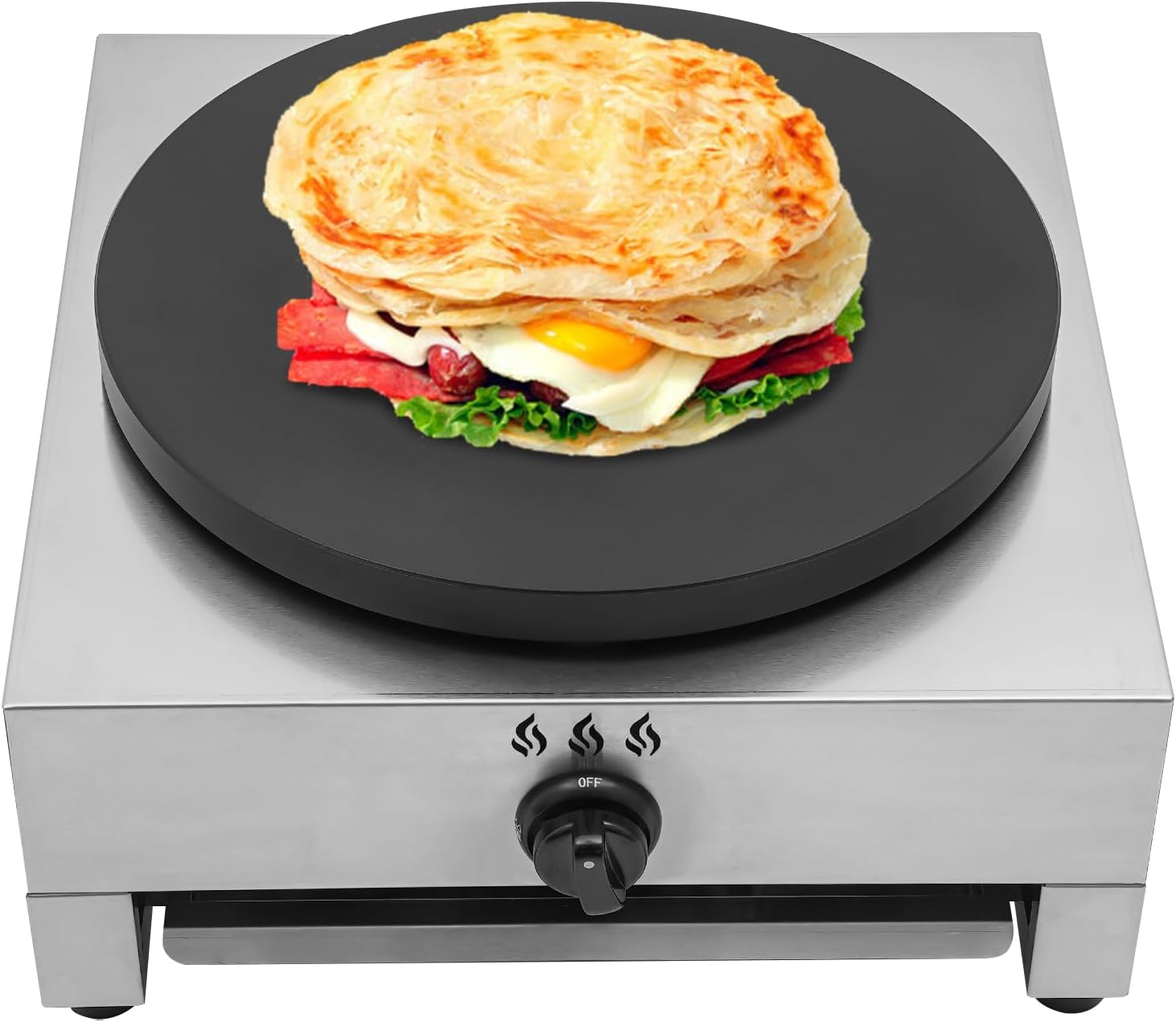 Amazon.com: Commercial Crepe Maker Machine 16 inch Gas Pancake Cooker ...