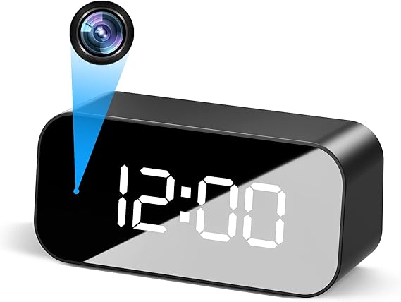 Amazon.com : Mini Camera Clock WiFi Camera Alarm 4K FHD Covert Nanny ...