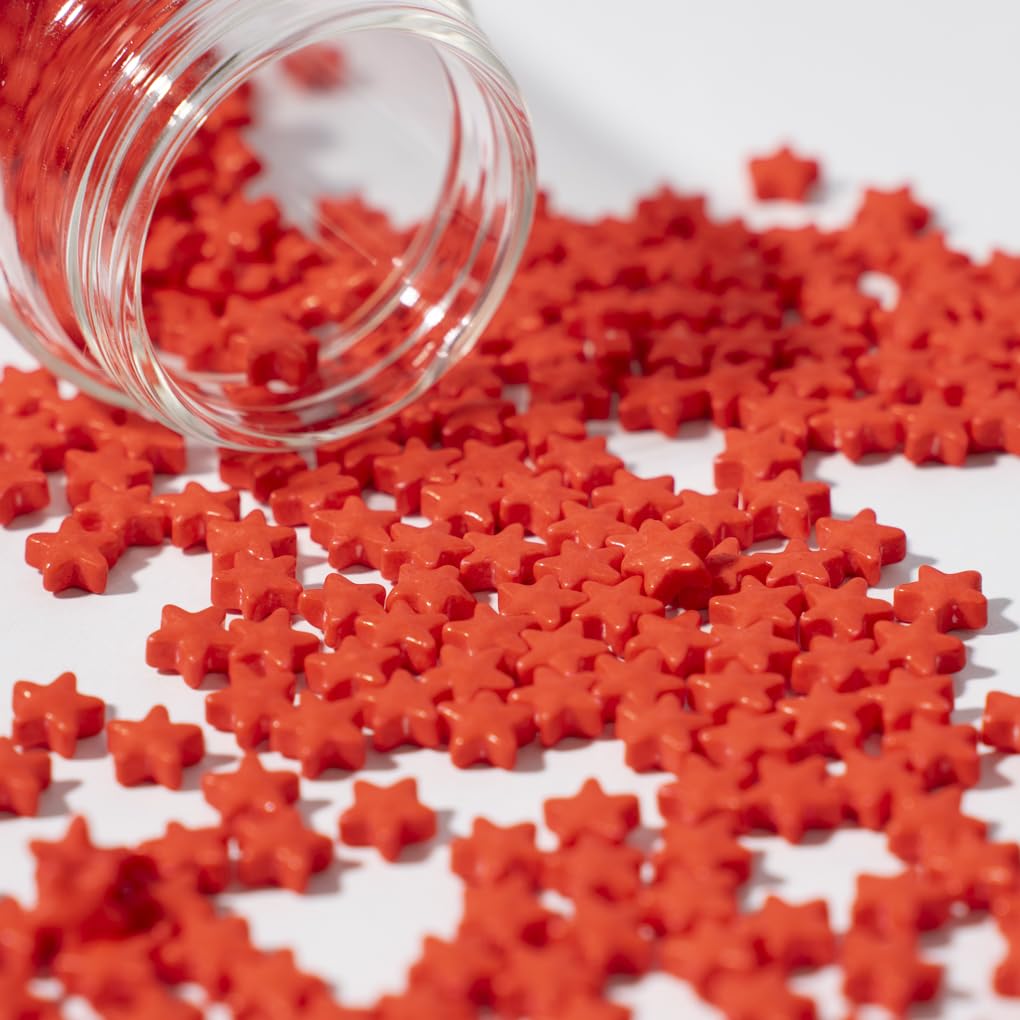 Snapklik.com : NIPEOR Christmas Red Star Sprinkles For Cupcake ...