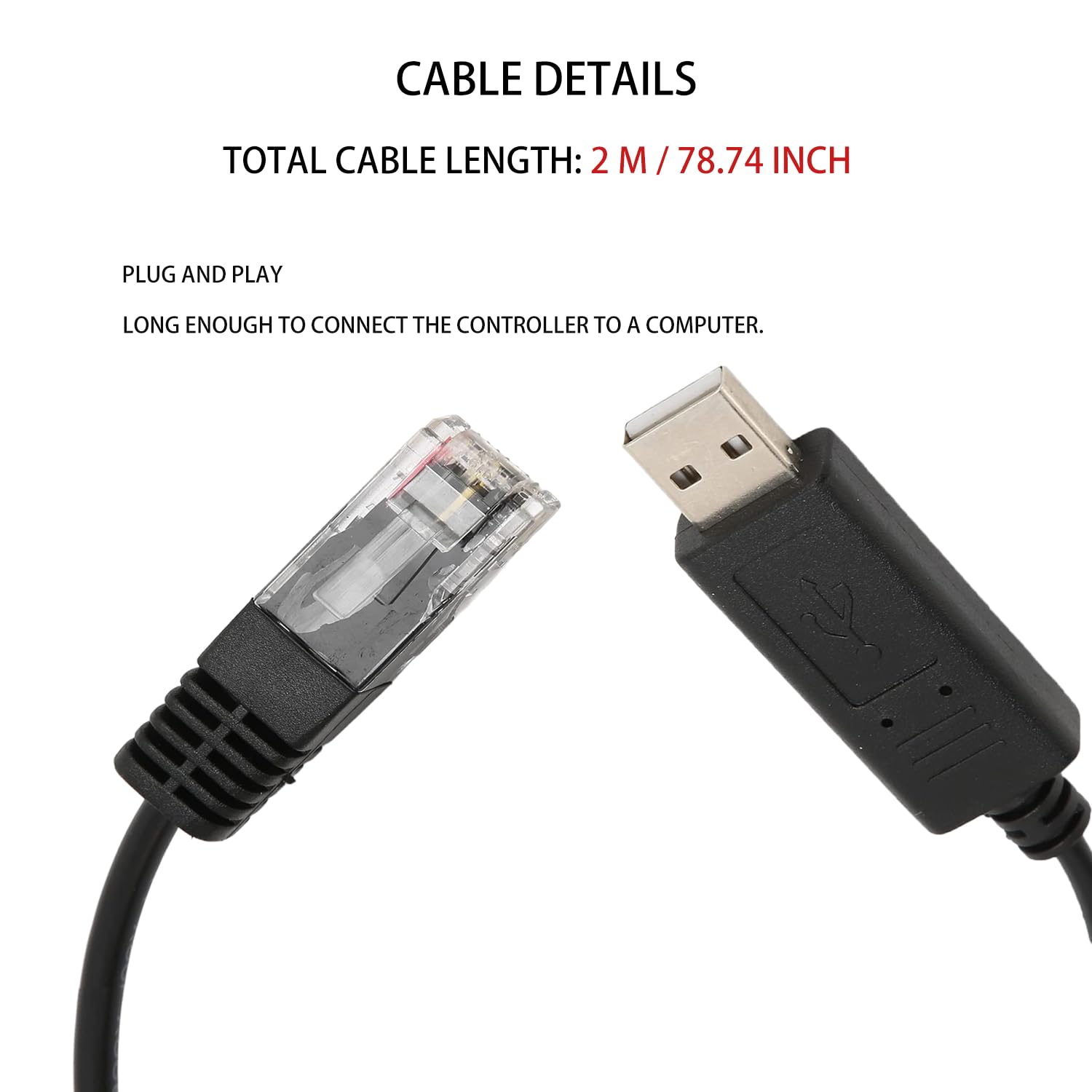 Snapklik.com : Monitoring Adapter RS485 To USB PC Communication Cable 2M For ESmart4 Series MPPT ...