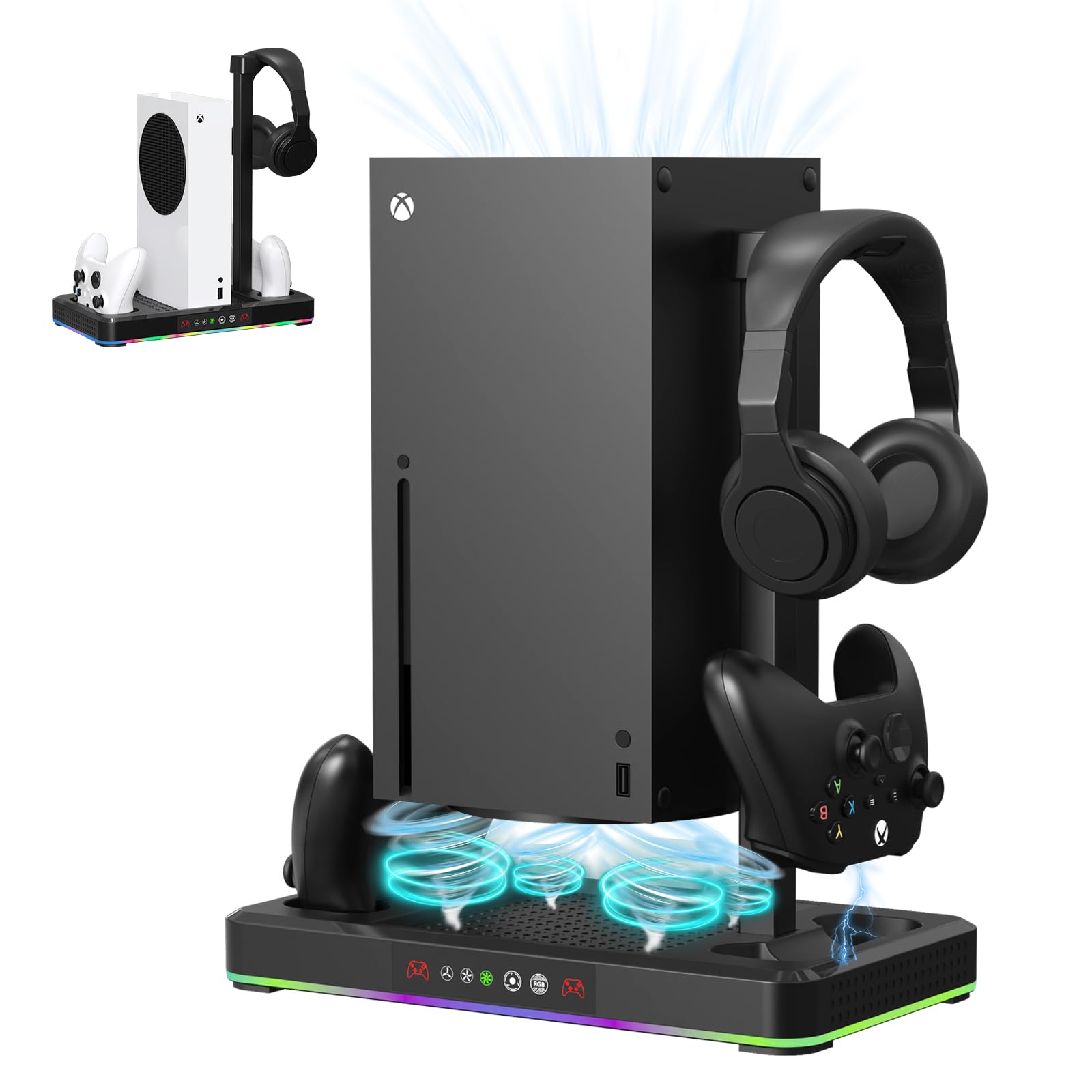 Amazon.com: Cooling Stand for Xbox Series X/S Console with Controller ...
