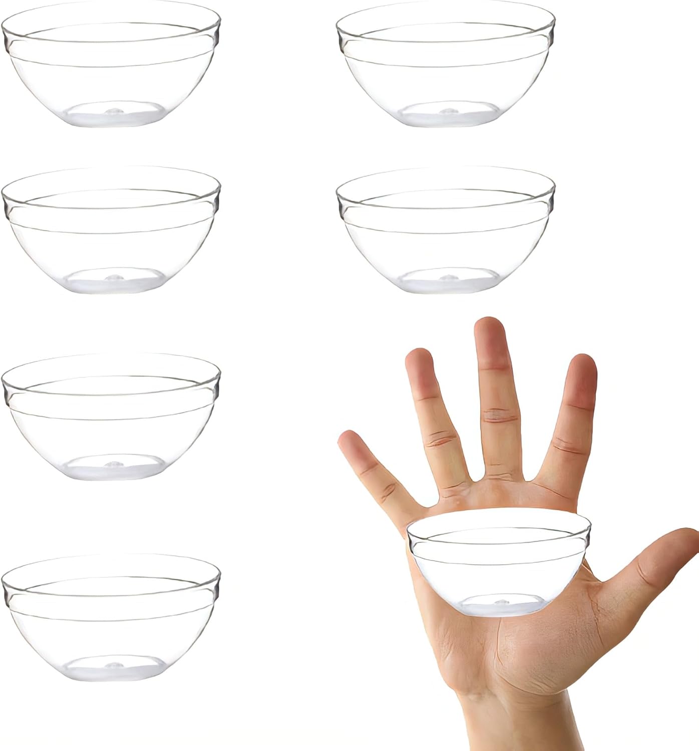 Amazon.com | ONEWANGDAFA 6 Pcs Mini Prep Bowls Stackable Food Prep Bowl ...